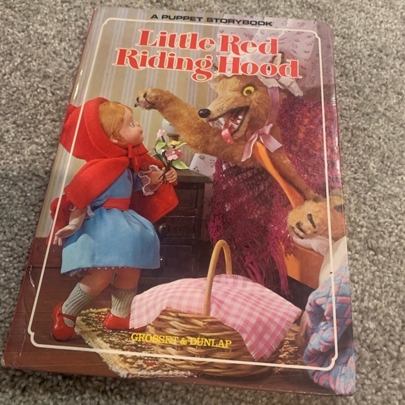 Toys | Vintage Puppet Storybook Little Red Riding Hood Creepy Weird ...